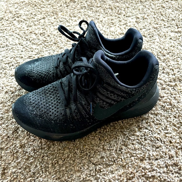 Nike | Shoes | Nike Lunarlon Black Running Shoes | Poshmark
